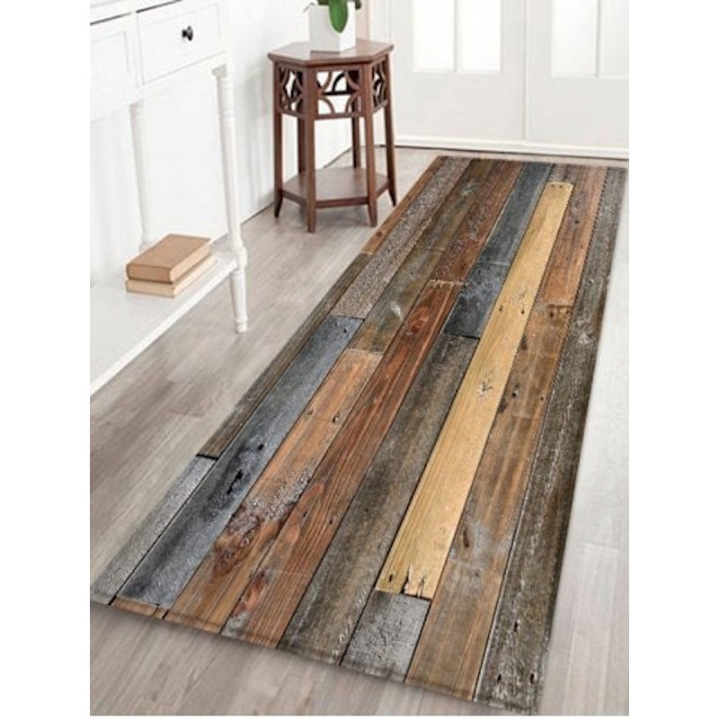 Interiérové předložky s 3D potiskem 60/120 - Prkna vícebarevná | LYKE.CZ